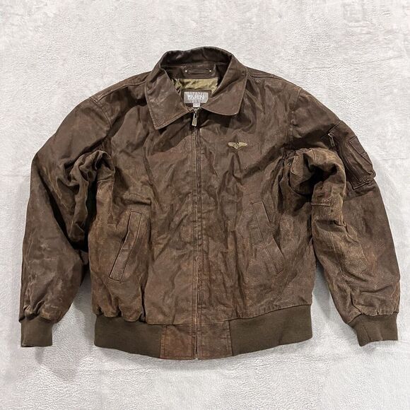 Wilsons Leather | Jackets & Coats | Vtg Wilsons Bomber Aviator Leather ...